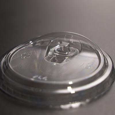 China 3.5g Transparent PET Plastic Cup Lid 93mm Diameter - Leak Proof Disposable Dome & Flat Lids for sale