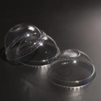 China Transparent Flexible PET Dome Lid for Paper and Plastic Cups for sale