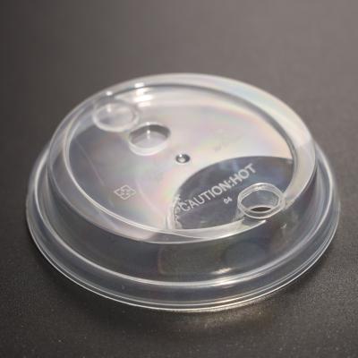 China BPA Free 90mm PP Plastic Cup Lid Leak Proof Screw On Snap On Dome Flat Design 5g for sale