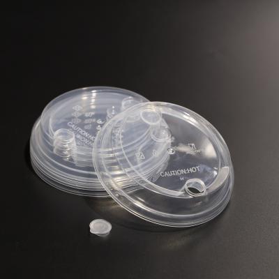 China 90mm Round Clear PP Plastic Cup Lid for Disposable Paper Cups 1000pcs for sale