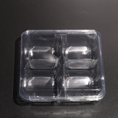 China Leakproof 4-Compartment Plastic Food Storage Container 170x170x55mm 39g for sale