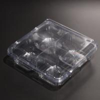 China 39g Disposable Clear Plastic Round Food Containers with Lids 170x170x55mm for sale