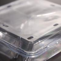 China Leak Proof Square Clear PET Food Containers 170mm Freezer Safe 3 Compartment for sale