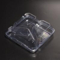 China 400ml PET Leak Proof Disposable Food Container 170x170x55mm 3 Compartment Square for sale