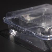 China Square PET Plastic Food Container 170mm with Lid 3 Compartments Disposable for sale