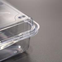 China Clear PET 3-Compartment Food Container 170x170x55mm for Meal Prep and Takeaway for sale