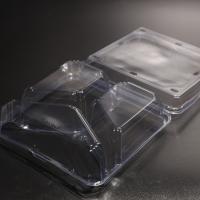 China Clear PET 3-Compartment Food Container 170x170x55mm for Meal Prep and Takeaway for sale