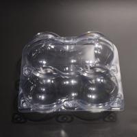 China Clear PET Square Disposable Food Container 200x200x95mm 4 Compartment Leak Proof for sale