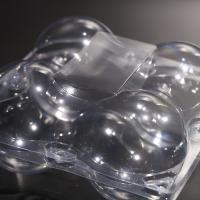 China Clear PET Square Disposable Food Container 200x200x95mm 4 Compartment Leak Proof for sale
