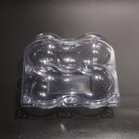China Clear Disposable PET Square Food Storage Container 4 Compartments 200x200x95mm for sale