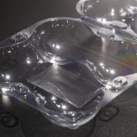 China Clear Disposable PET Square Food Storage Container 4 Compartment 200x200x95mm for sale