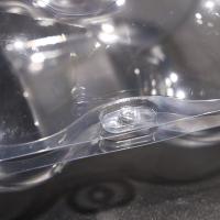 China Leak Proof Square PET Food Container 200x200x95mm 4 Compartment Clear Plastic for sale