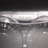 China Clear PET Disposable Plastic Takeout Containers 2 Compartment 30g Food Packaging Box for sale