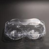 China 2-Compartment FAD Certified Clear Plastic Food Container 220x115x95mm 30g for sale