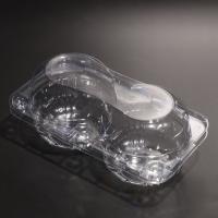 China Reusable PET Plastic Food Containers 220x115x95mm 2 Compartment Disposable for sale