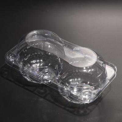 China Reusable PET Plastic Food Containers 220x115x95mm 2 Compartment Disposable for sale