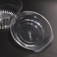 China PET Disposable Food Container 32g Clear Round Plastic Takeaway Box for Food Storage and Delivery for sale