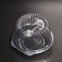 China Disposable PET Clear Plastic Food Storage Box 32g Leak Proof Round Container with Lid for sale