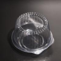 China 32g Clear PET Plastic Food Container Leak Proof Freezer Safe Round 180x110mm for sale
