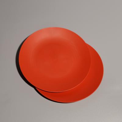 China 26mm BPA Free PS Disposable Food Tray Round Lightweight Stackable 67g Food Grade Plate for sale