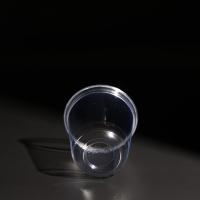 China 14oz Clear PET Disposable Cups 1000pcs with Dome and Flat Lids for Cold Drinks for sale