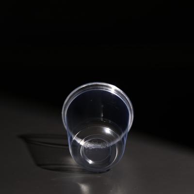 China 14oz Clear PET Disposable Cups 1000pcs with Dome and Flat Lids for Cold Drinks for sale