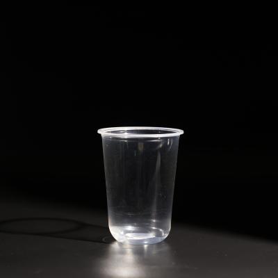 China 17oz 500ml Clear Disposable PET Cups U Shape Durable for Takeaway Juices 1000pcs for sale