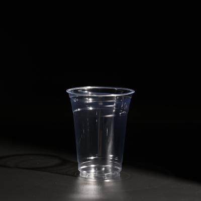 China 14 oz Clear PET Disposable Cups with Lids 50 Pack BPA Free Leak Proof Takeaway for sale