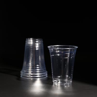 China Customized Logo Disposable Plastic Drinking Cups Eco-Friendly for Boba Tea Shops for sale