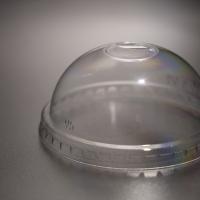 China PET Transparent Plastic Cup Dome Lid Fit For Boba Tea Cup for sale