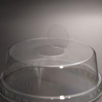China 95mm Disposable PET Plastic Cup Lid for 8-24oz PP Juice Cups BPA-Free Leak-Proof for sale
