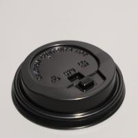 China Plastic Cup Lid 90mm FDA Approved Leak Proof Flat Lid for Hot and Cold Beverages for sale