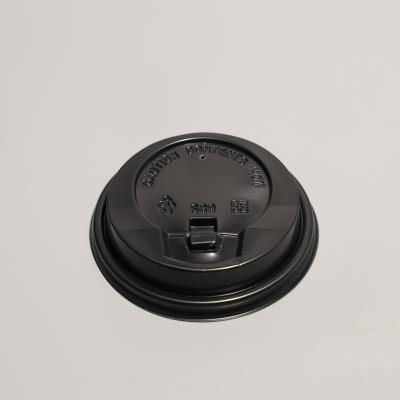 China Round Customized Logo Plastic Cup Lid 90mm Leak Resistant Seal for Beverage Containers Disposable Cups for sale