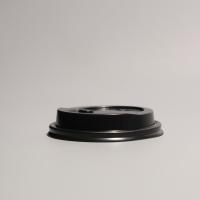 China 90mm Plastic Cup Lid Temperature Resistant Up To 100°C Custom Logo Dome Flat Sip Hole Options for sale