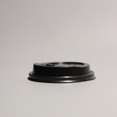 China 90mm Plastic Cup Lid Temperature Resistant Up To 100°C Custom Logo Dome Flat Sip Hole Options for sale