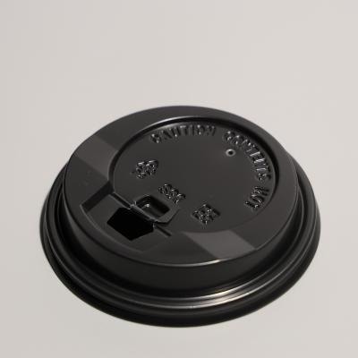 China 90mm Plastic Cup Lid Clear Snap On Flat Lid for Cold Drinks Compatible with 12-24oz Cups for sale