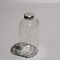 China 500ml Clear PET Plastic Bottle BPA Free Food Grade Disposable Container with Aluminum Cap for sale