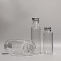 China Transparent Food Grade PET Plastic Bottles 250ml to 2L with Aluminum Cap BPA Free for sale
