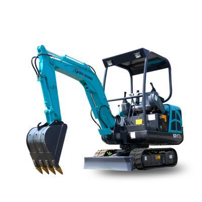 China Hotels Shanding SD17B small crawler hydraulic excavator mini diggers price 1 1.5 ton machine for sale bucket excavators for sale