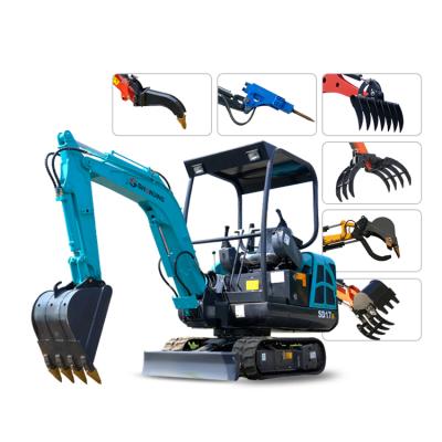 China Farms Excavator Mini Excavators Small Crawler Digger CE EPA China 1ton 2 Ton 3ton Hydraulic Farmer Motor Cylinder Training for sale