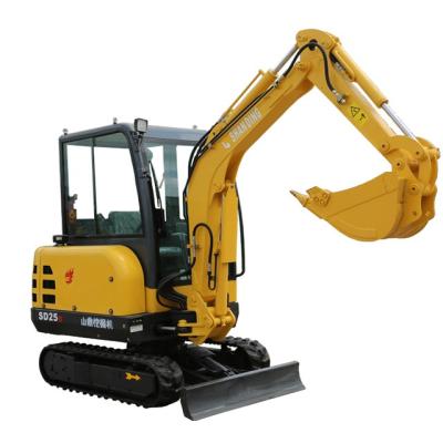 China Hotels Shanding SD25B 2.5 Small Crawler 3 Ton Bucket Shovel Digshell Machine Prices Mini Grab Excavator Digshell Machine Prices For Sale for sale