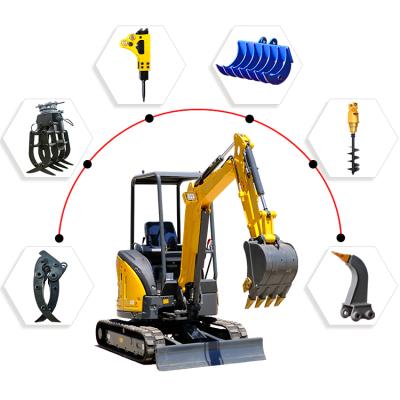 China Cultivate 2 Ton Mini Track Crawler Small Excavator Digger Tractor micro for sale UNIQUE power from Philippines Colombia Canada India Africa for sale