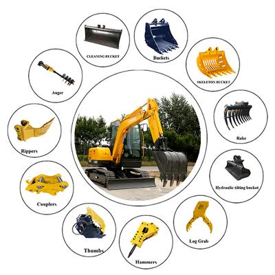 China Farms Mini Excavator Digging Machine For Sale New Excavator Price 0 8 Ton 1 Ton 2 Ton Max Clearance Cylinder Power SINGLE Engine for sale