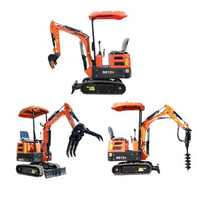 China Shanding Earth Farms Mini Excavator Mobile Excavator Machine Price 1 Ton Micro Excavator Digger for sale