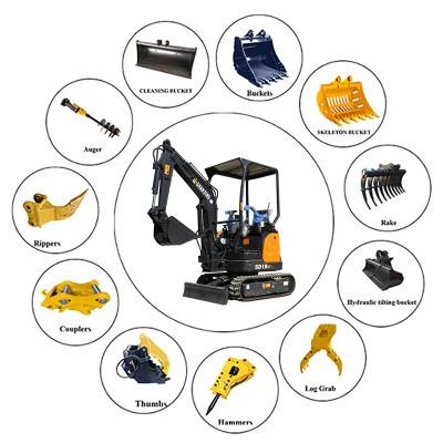 China Mini Farms Shanding SD18U 1.8 TON Chinese excavator harga daftar mini excavator digger for sale
