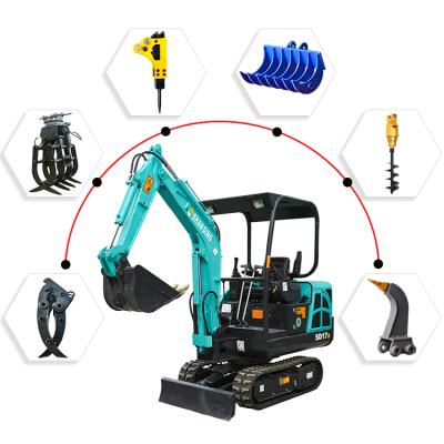 China Hotels Wholesale Good Price Chinese Garden Mini Excavator Machine Excavator 1.6t Digging Excavadoras for sale