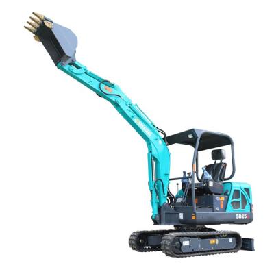China Hotels Shanding SD25B 2.5 Ton Mini Digger Excavator Bagger Bulldozer Machine For Underground Pipe Networks for sale
