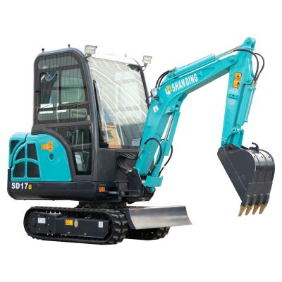 China Construction worksÂ   Manufacturer Hydraulic Excavator Garden Digger 1.6 Ton 1600kg Mini Excavator Digger Price for sale