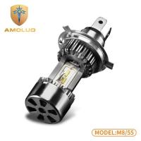 China M8-55 H4 LED Motorcycle Headlight 3000 Lumens 45W Universal Fit with Express Cooling System for sale