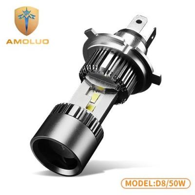China D8-50W H4 Motorcycle LED Headlight - 4500 Lumens, 30mm Diameter, Plug & Play Design for sale
